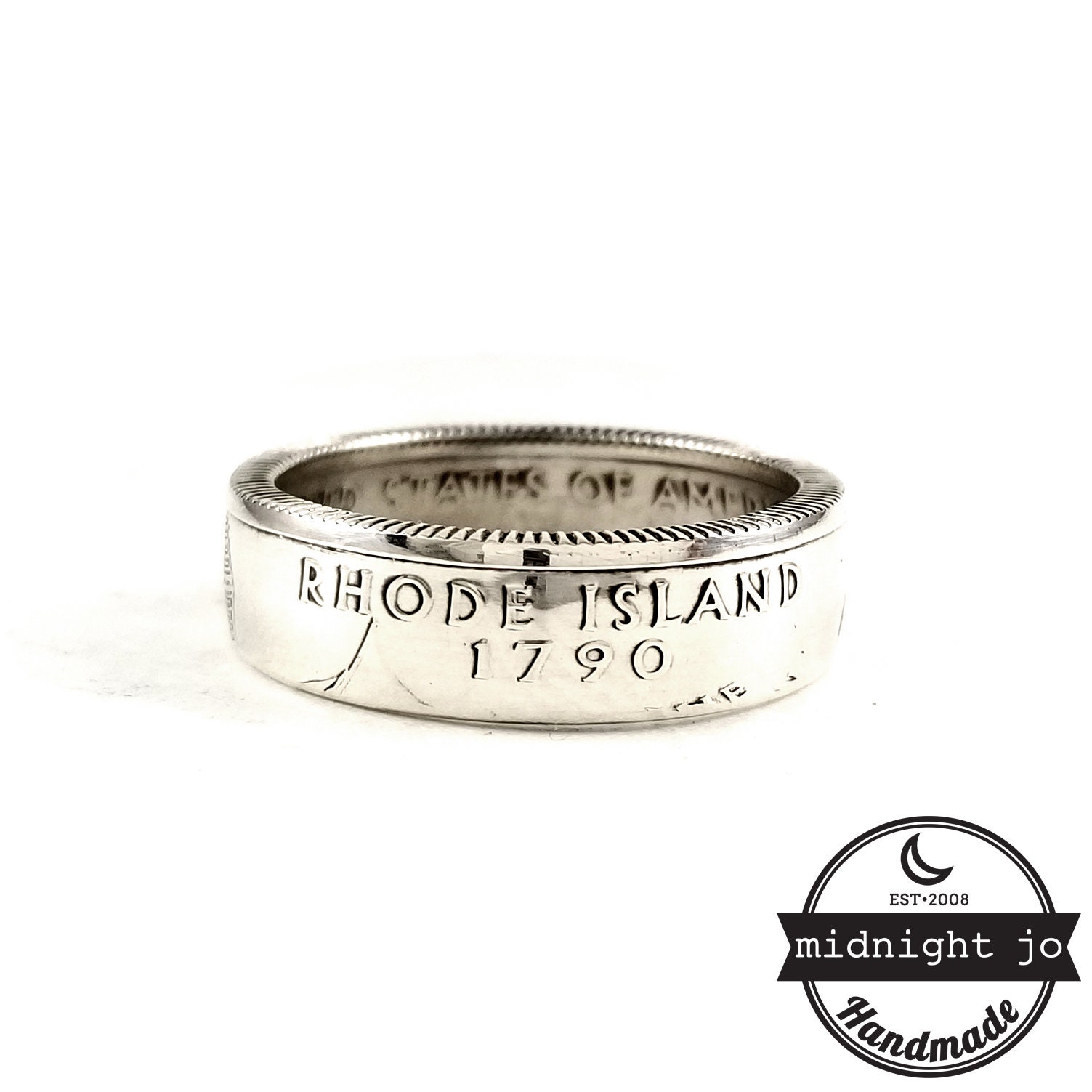 Silver Rhode Island Quarter Ring Silver Coin Rings | Etsy