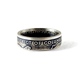 Silver Washington DC Coin Ring - District of Columbia Quarter Ring ...