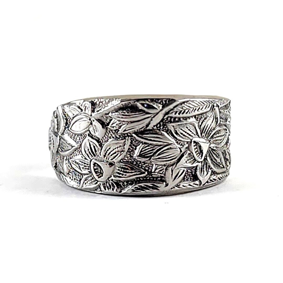 Narcissus Daffodil Stainless Steel Spoon Ring - Etsy