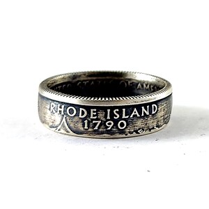 Silver Rhode Island Quarter Ring - Silver Coin Rings - Matching Rings ...