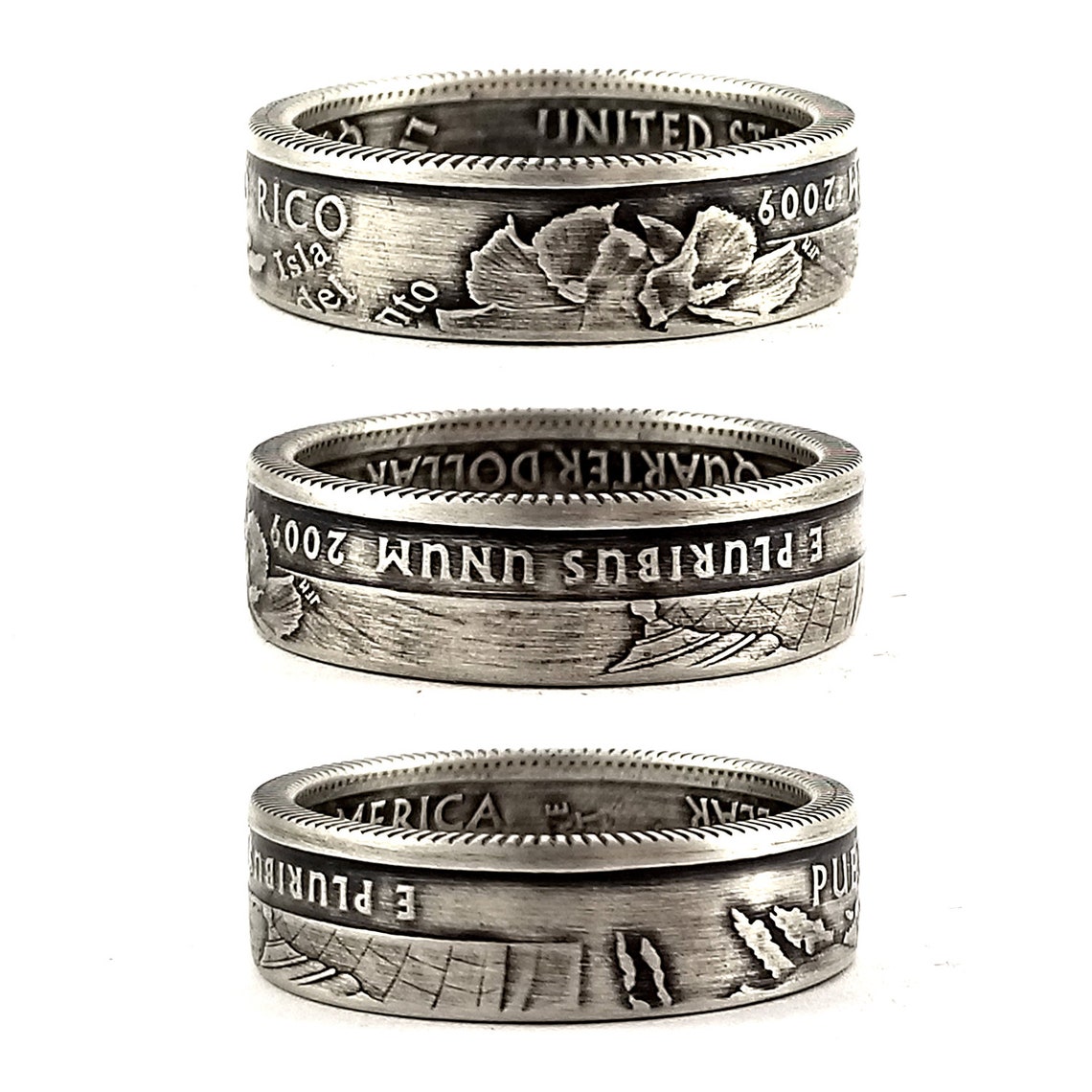 Silver Puerto Rico Coin Ring Silver Quarter Rings USA Coin - Etsy