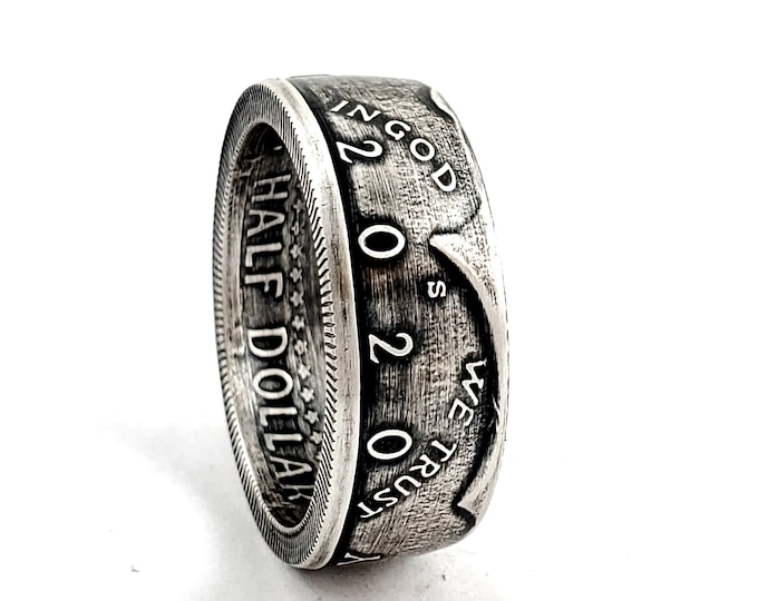 2020 Silver Kennedy Half Dollar Ring - Fine Silver Ring - Men's Wedding ...