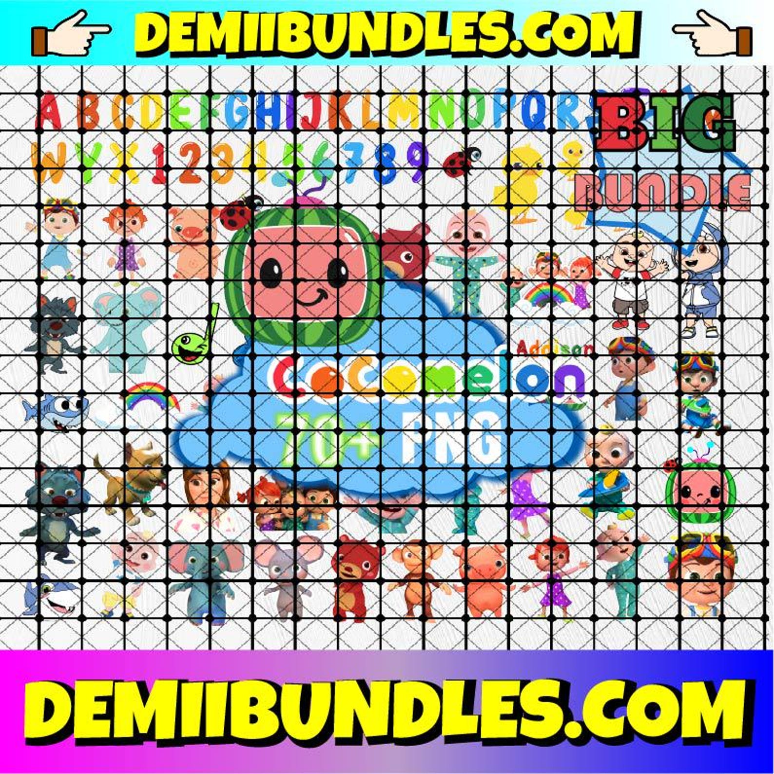 Cocomelon SVG Bundle, Layered Cartoon Svg,png, Vector, Sickers, Clipart ...