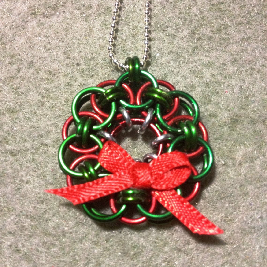 Chain Maille Wreath Pendant - Etsy