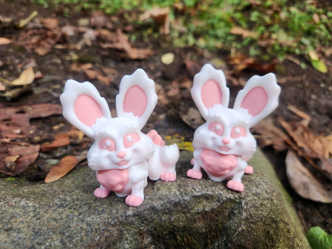 Unique Articulated Rabbit Figurine Collectible Bunny Model Lightweight ...
