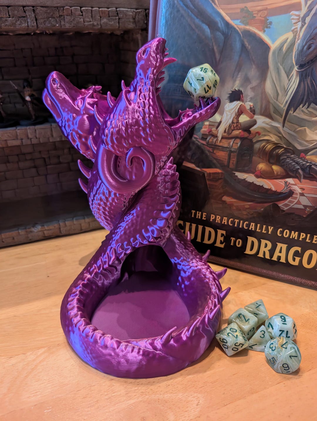 Twin Dragon Dice Tower, 3D Printed Dice Tower, Dice Tower and Holder ...
