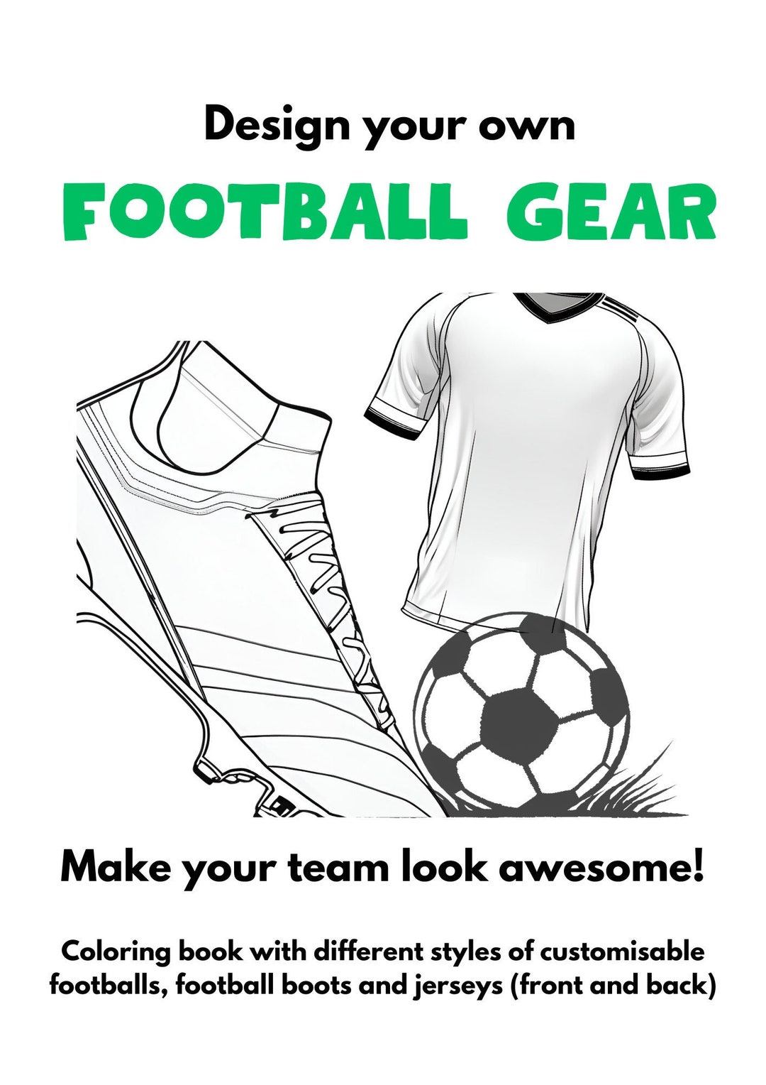 Coloring Book for Football/soccer Fans Who Want to Make Their Own ...