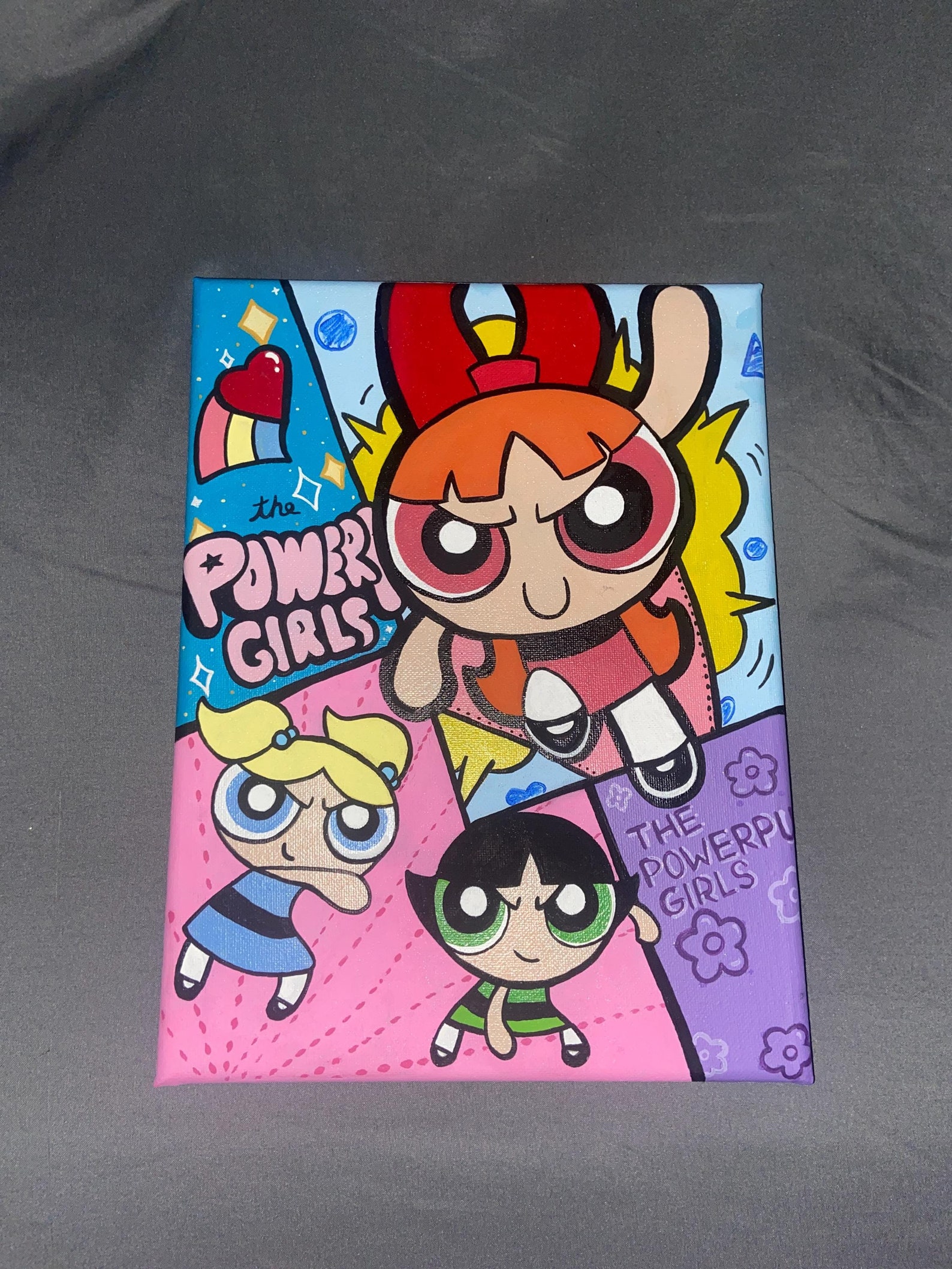 Powerpuff Girls Hand-painted Wall Decor - Etsy