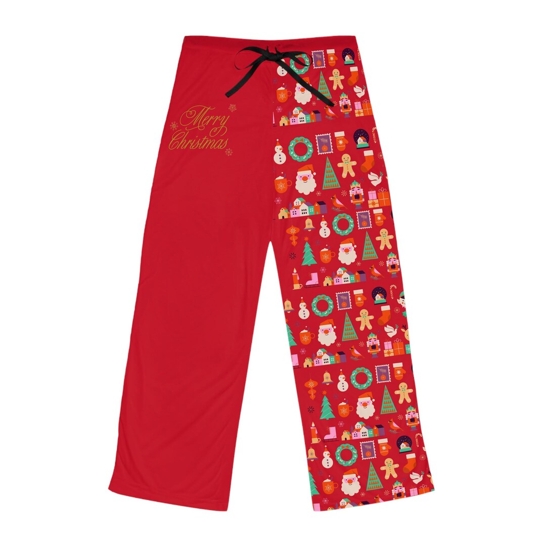 Christmas Women's Pajama Pants, Holiday Pyjama Bottoms, Xmas Lounge ...