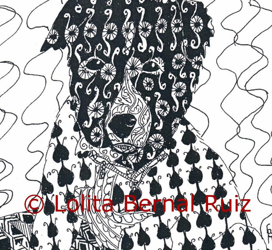 Zentangle Puppy Art / Puppy Drawing / Dog Illustration / - Etsy