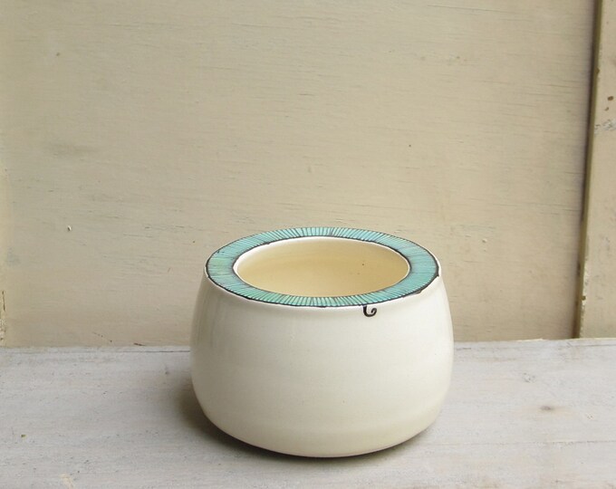 Blue Stripe Ceramic Planter Pot Succulent or Cactus Spring - Etsy