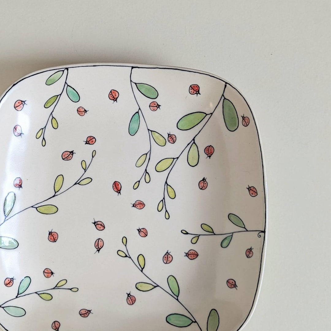 Large Ladybug Serving Dish Insect Pottery - Etsy