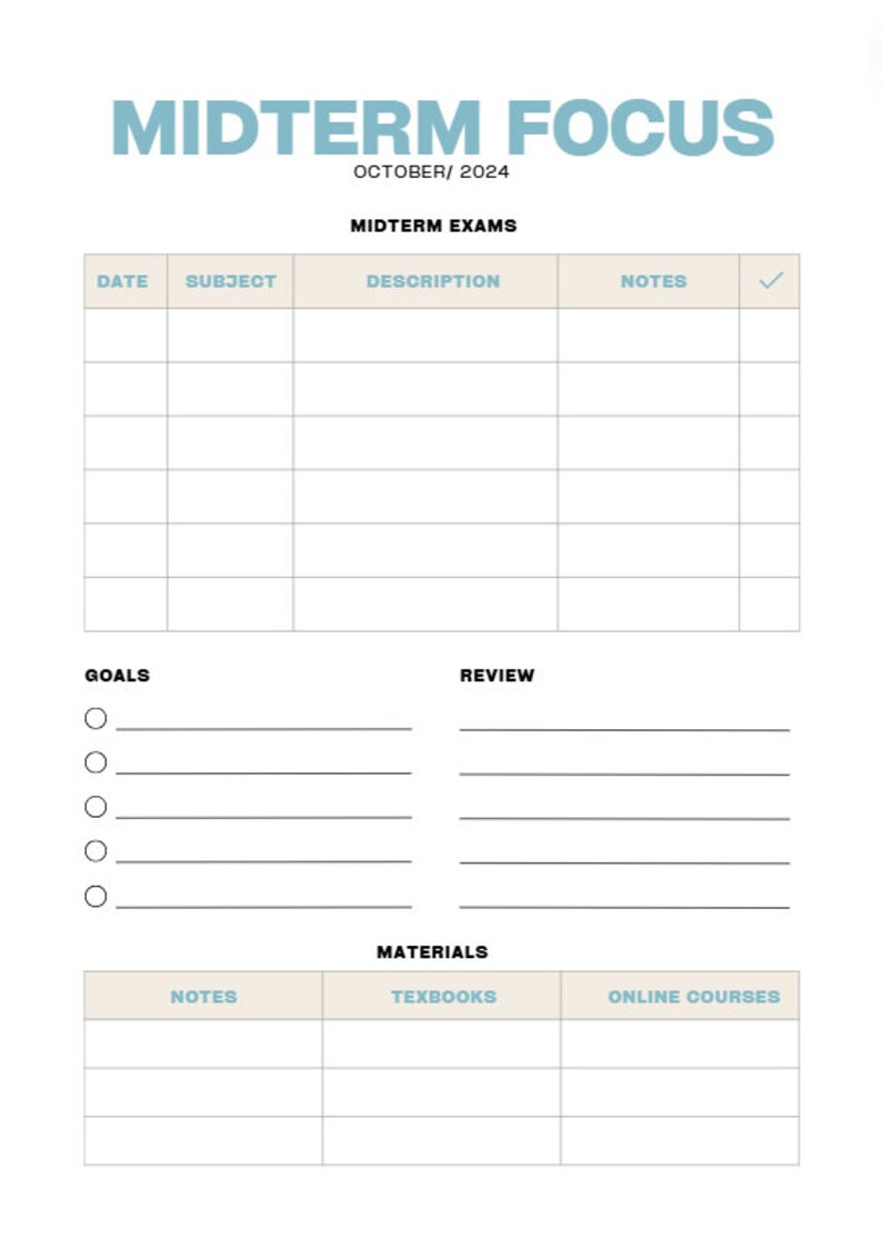 Editable College Planner 2024/2025 - Etsy