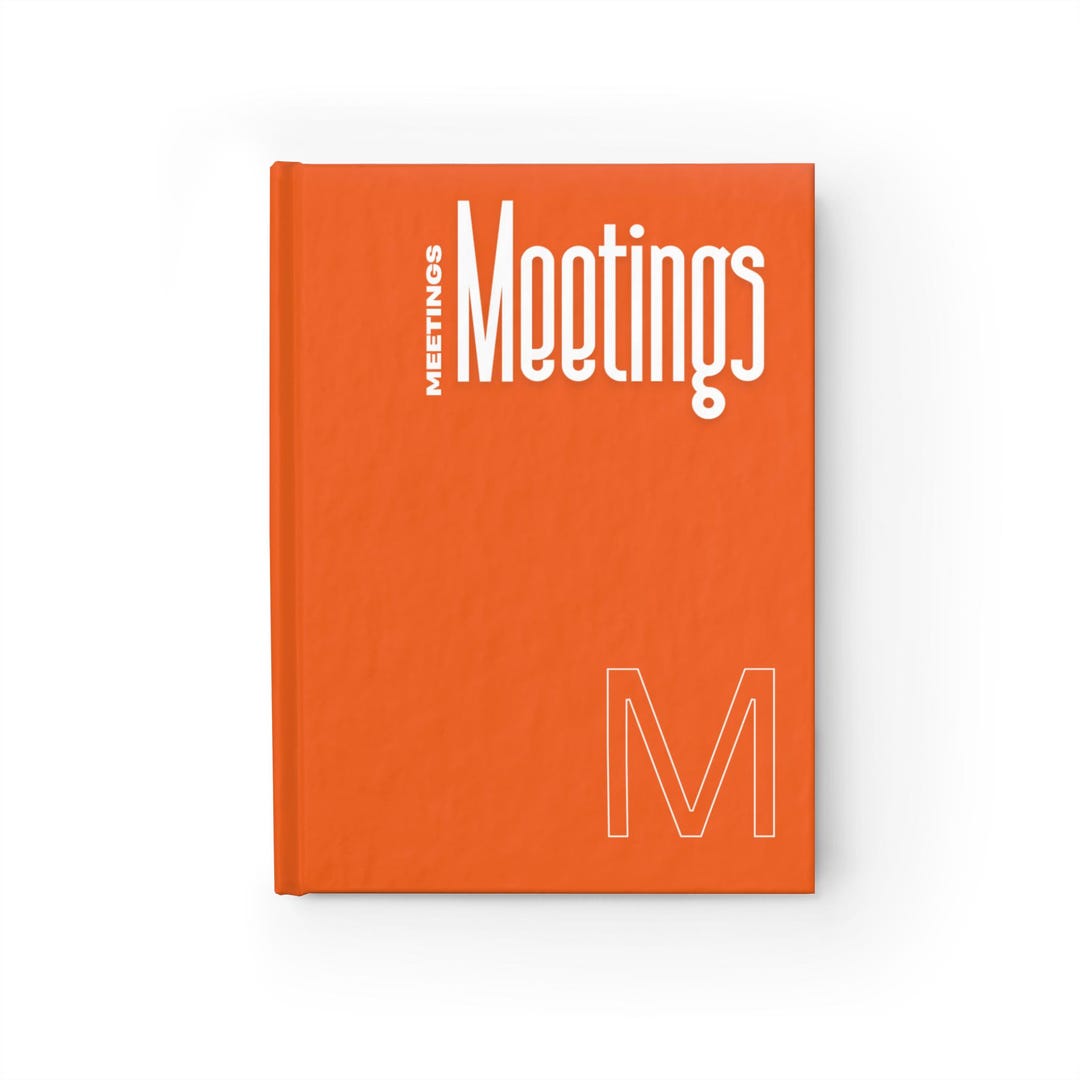 Meetings Work Journal orange, Ruled Line Notebook, Achieve Success ...