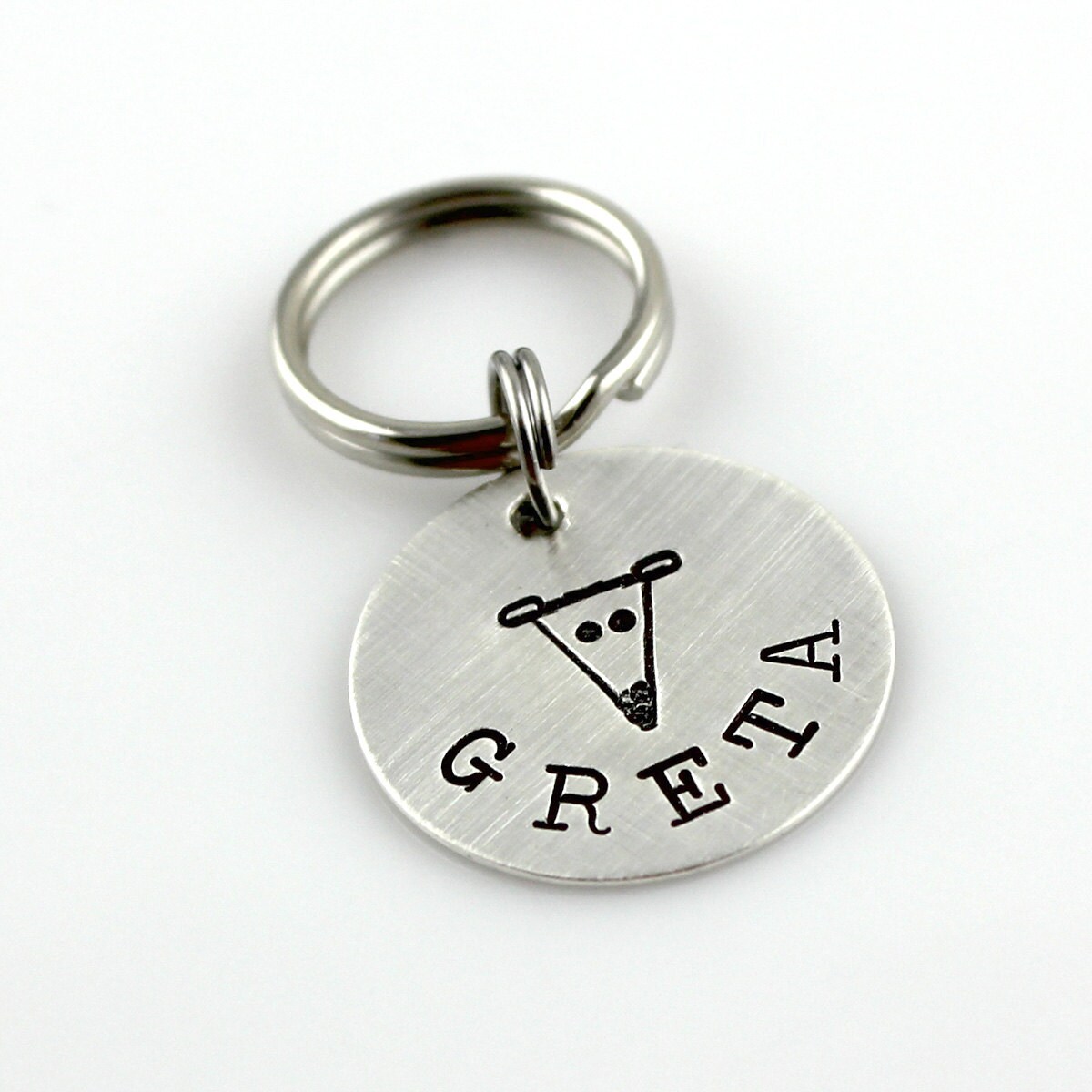 Greyhound Pet Tag - Handstamped and Personalized - Etsy