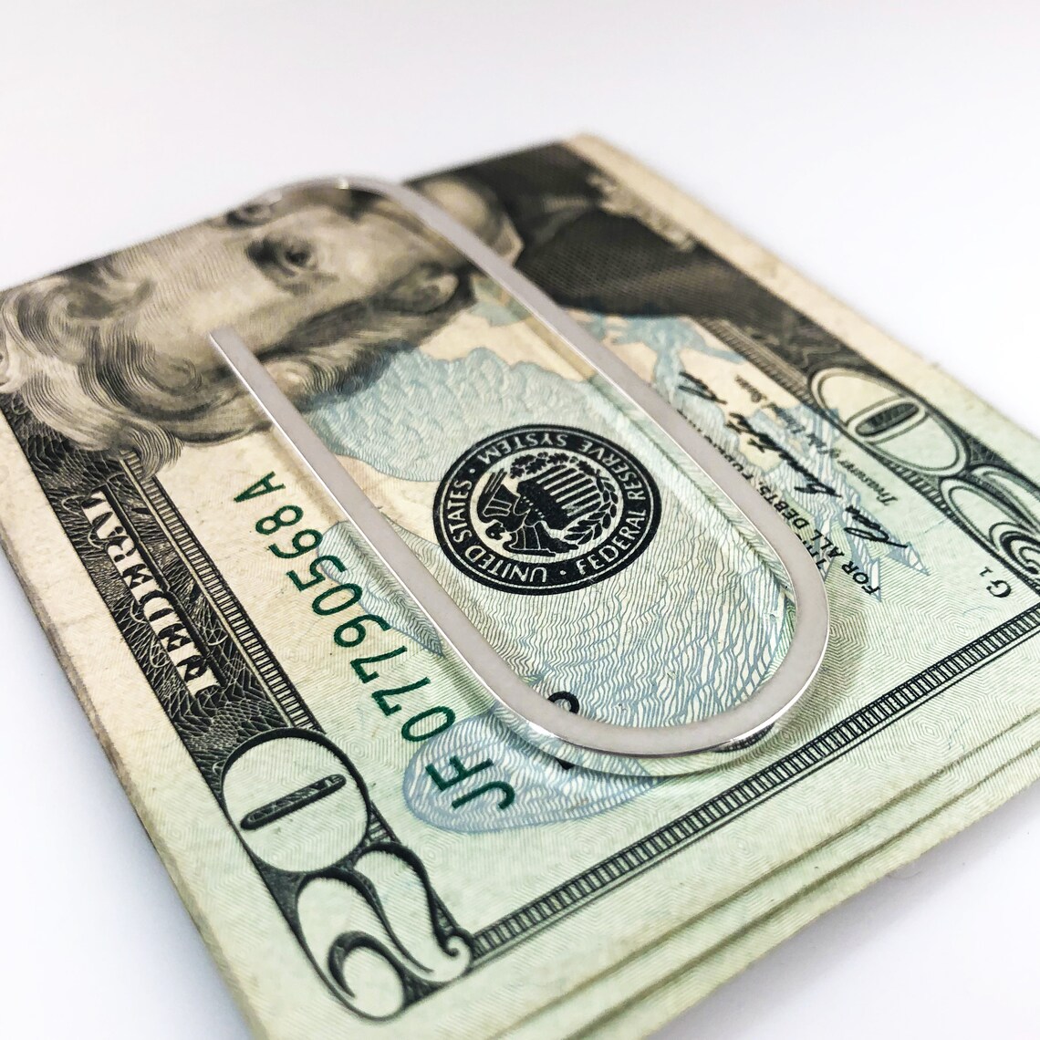 Paper Clip Money Clip Hand Forged Sterling Silver Money Clip - Etsy