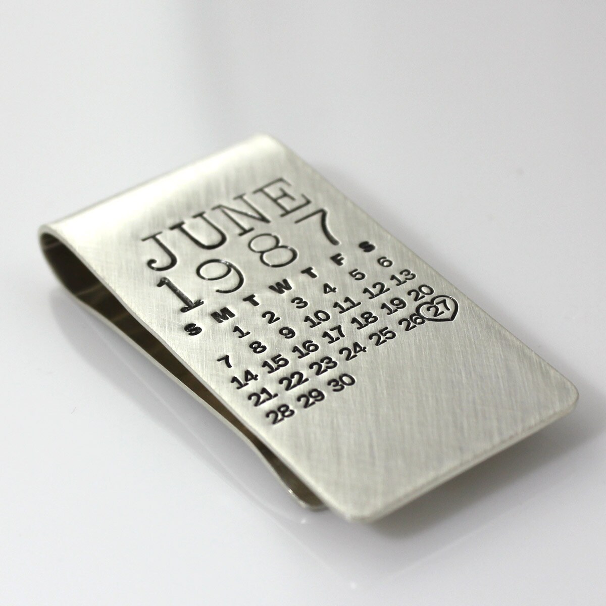 Money Clip - Mark Your Calendar - Personalized Sterling Silver Money ...