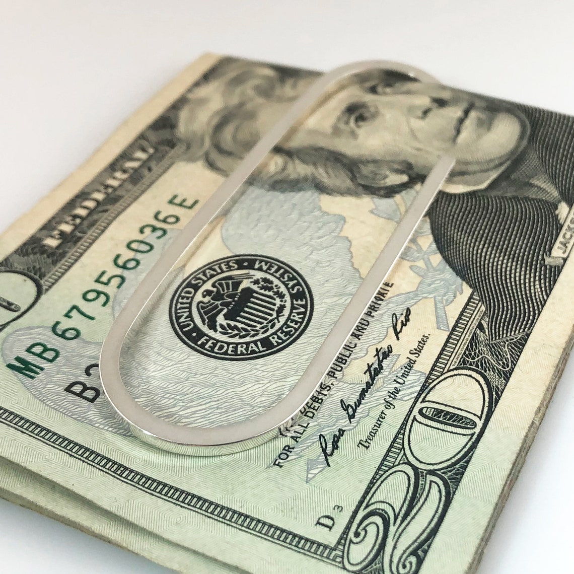 Paper Clip Money Clip Hand Forged Sterling Silver Money Clip - Etsy