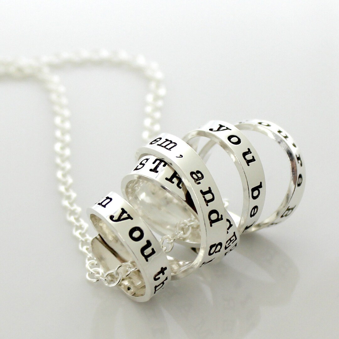 Inspirational Quote Necklace With a Twist - Hand Stamped and ...