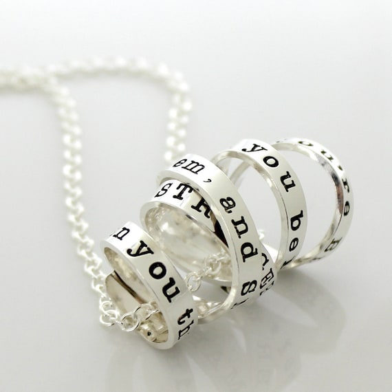 Inspirational Quote Necklace With a Twist Hand Stamped and | Etsy