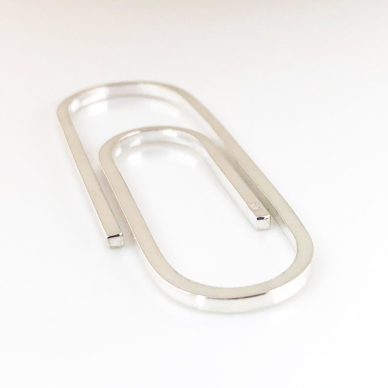 Paper Clip Money Clip Hand Forged Sterling Silver Money Clip - Etsy