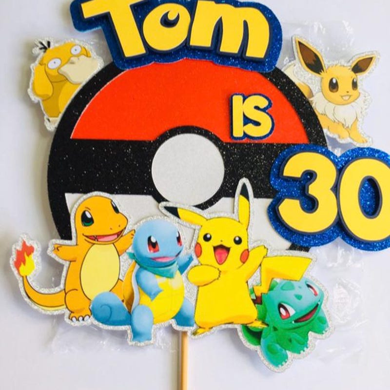 Pokemons Cake Topper - Etsy