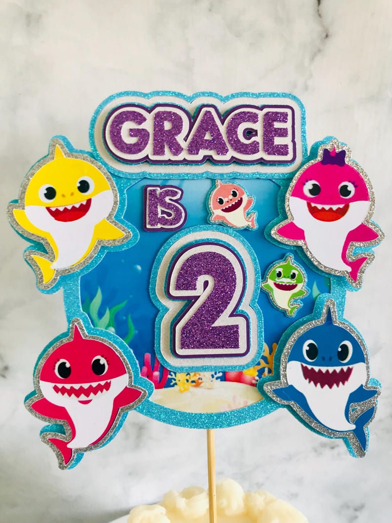 Baby Shark Cake Topper/personalised - Etsy