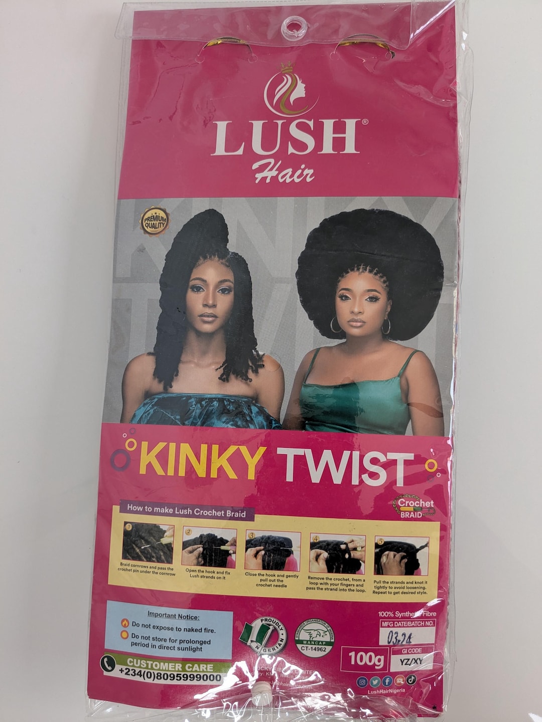 Lush Hair Short Kinky Twist, Crochet Hair, Braiding Hair, Hair ...