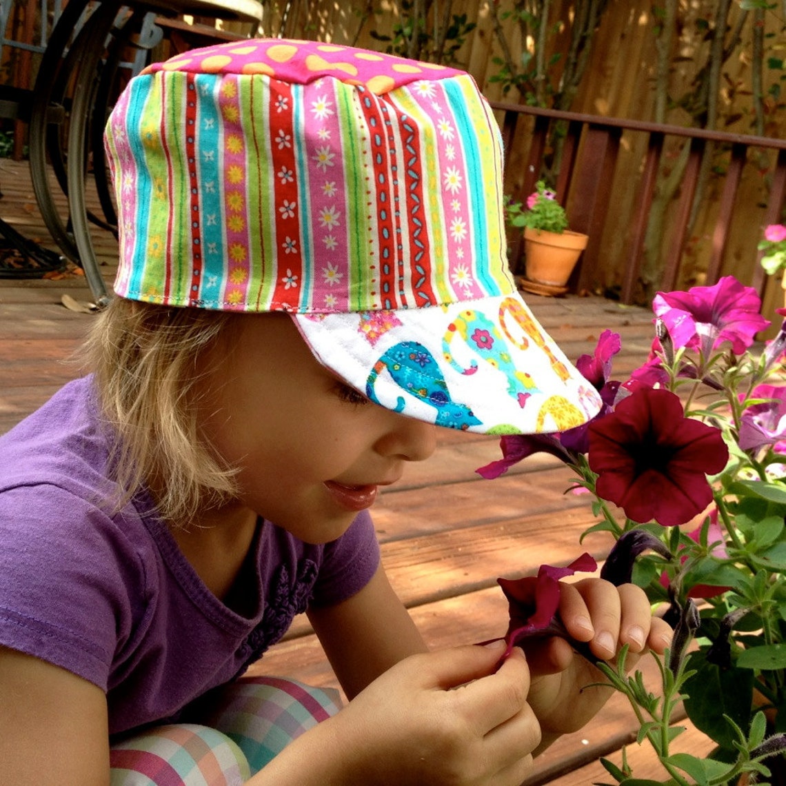 Conductor Cadet Cap Sewing Pattern, Reversible Sun Hat (PDF Pattern ...
