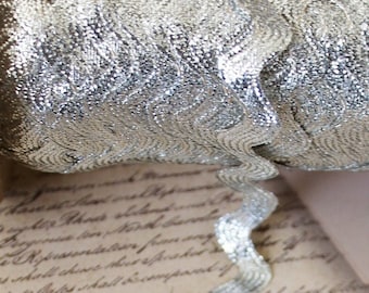 SILVER Rick Rack Ribbon Christmas Trim Metallic Shiny Sparkly Sparkle 2 ...