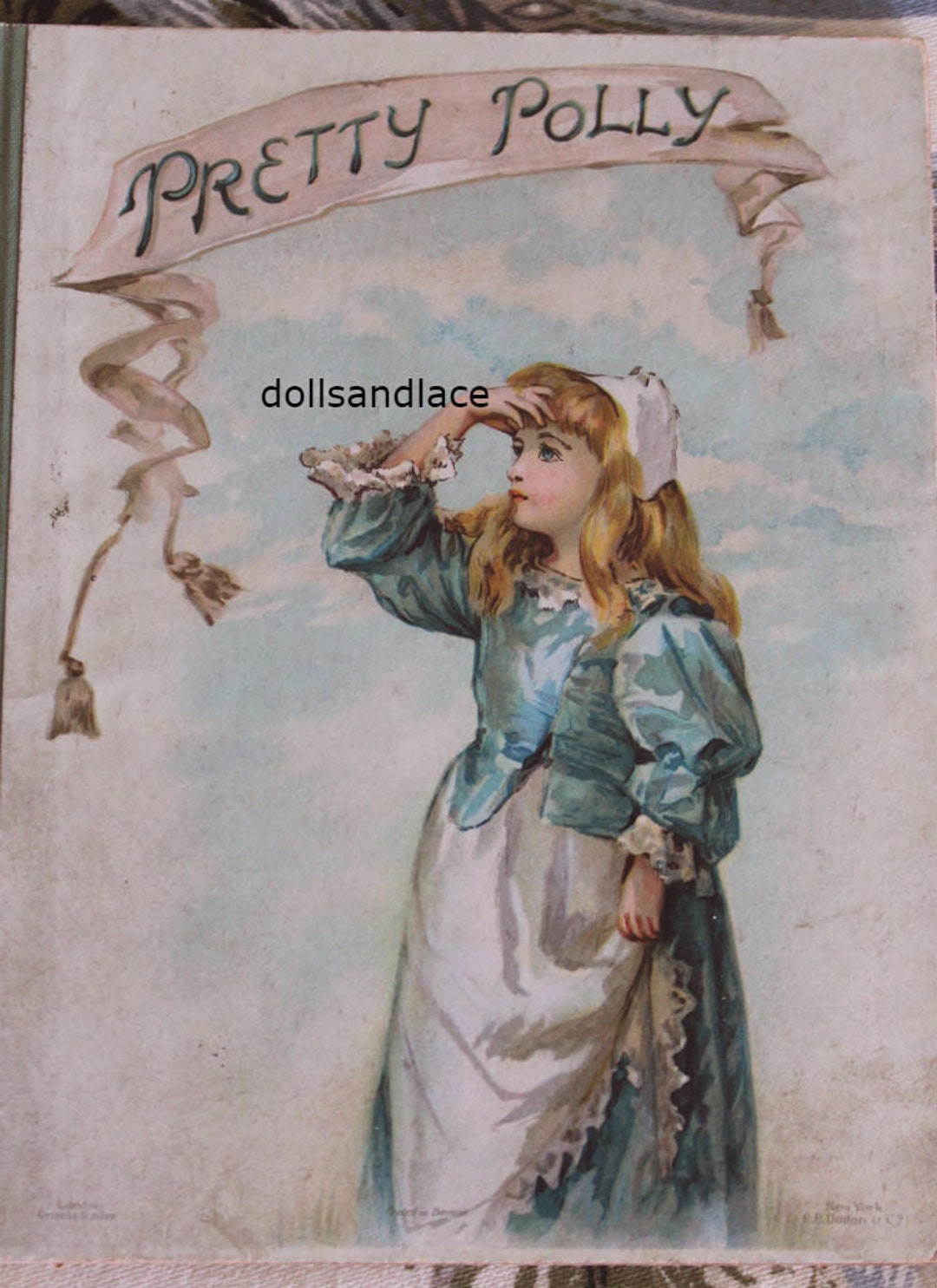Delightful Child's Antique Hardbound Book With Illustrations and Text ...