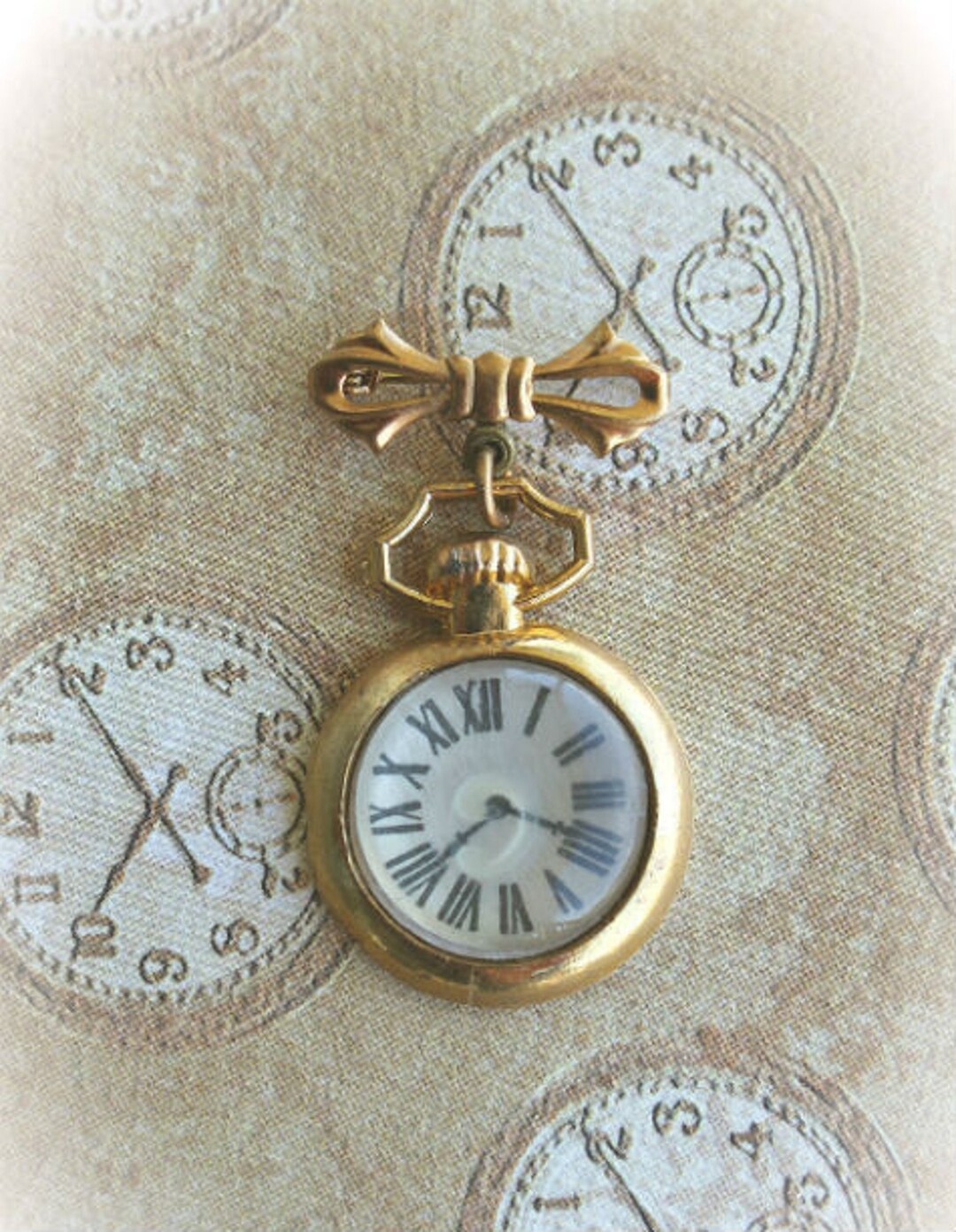 Vintage Metal Pocket Watch Pin Toy for Teddy Bear or Doll - Etsy