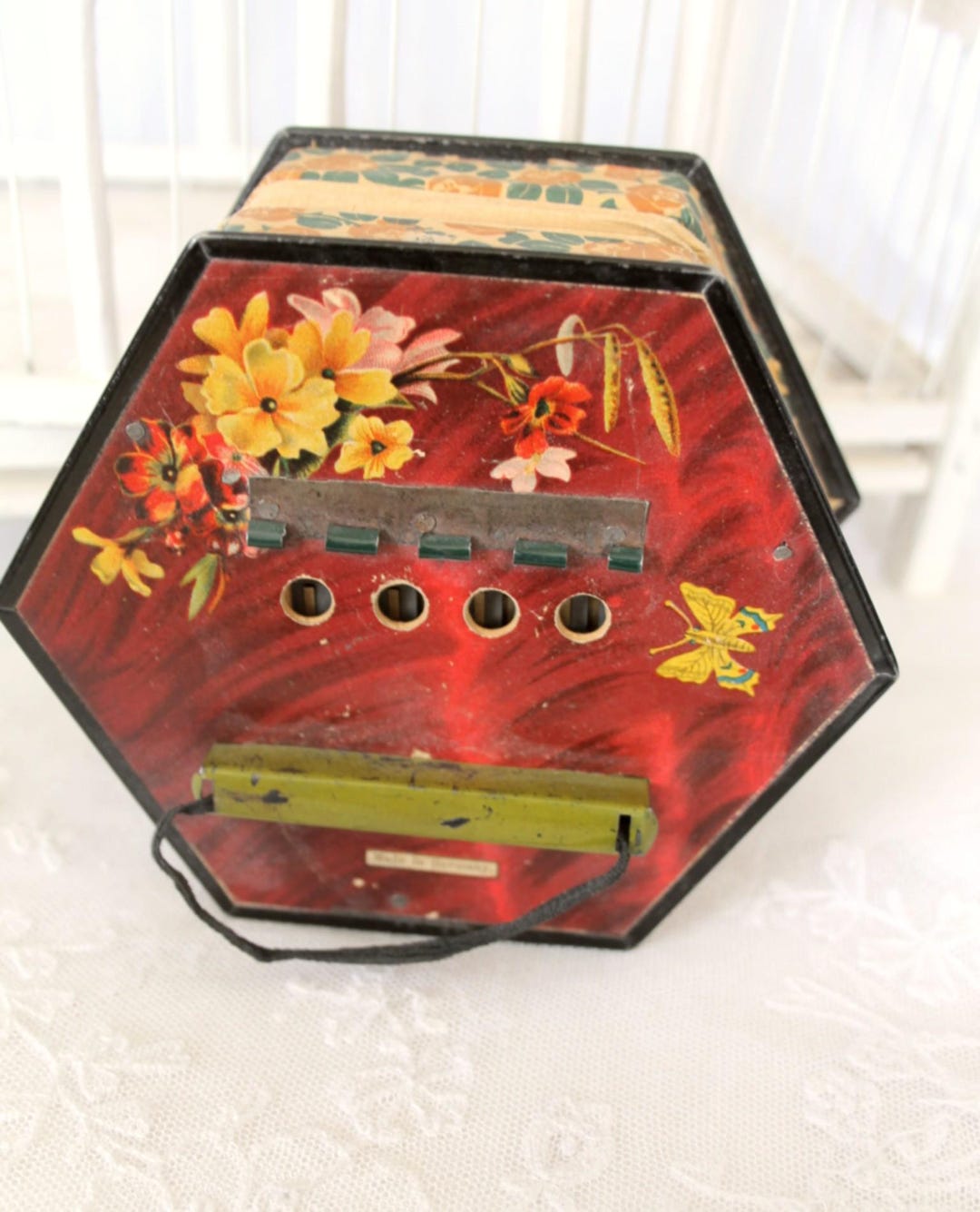 Child's Antique Working Concertina Accordion Toy Marked Made in Germany ...