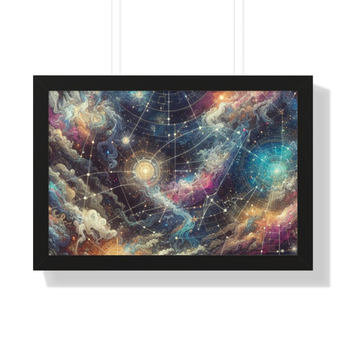 Celestial Map Fantasy Custom Printed Framed Horizontal Poster - Etsy