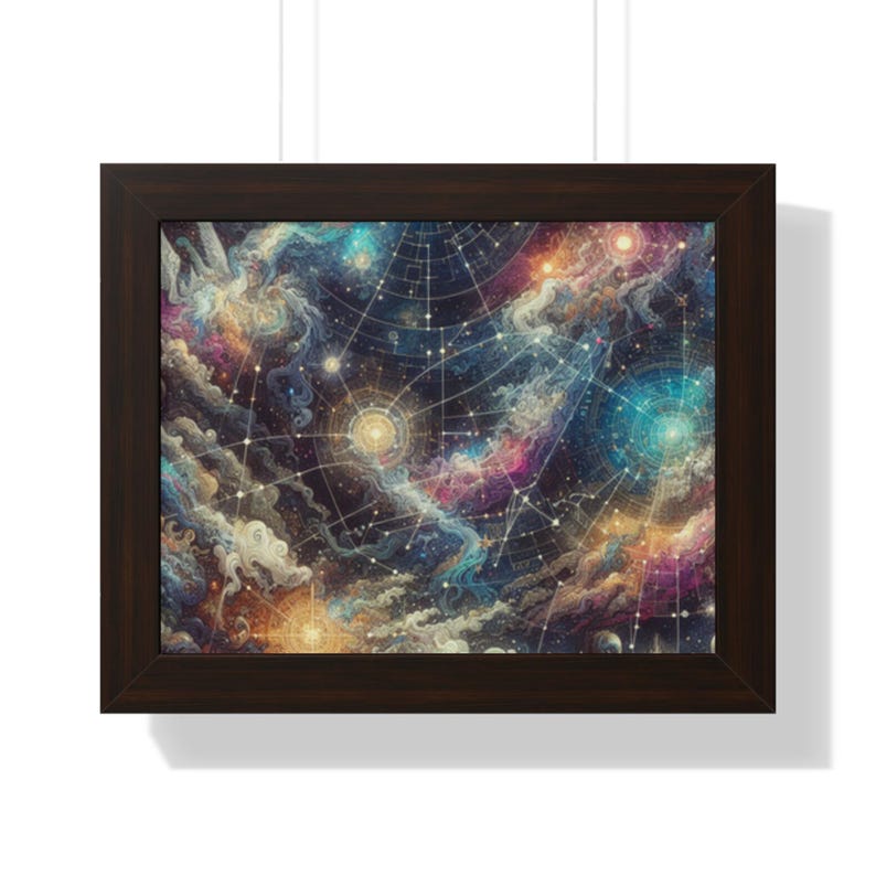 Celestial Map Fantasy Custom Printed Framed Horizontal Poster - Etsy