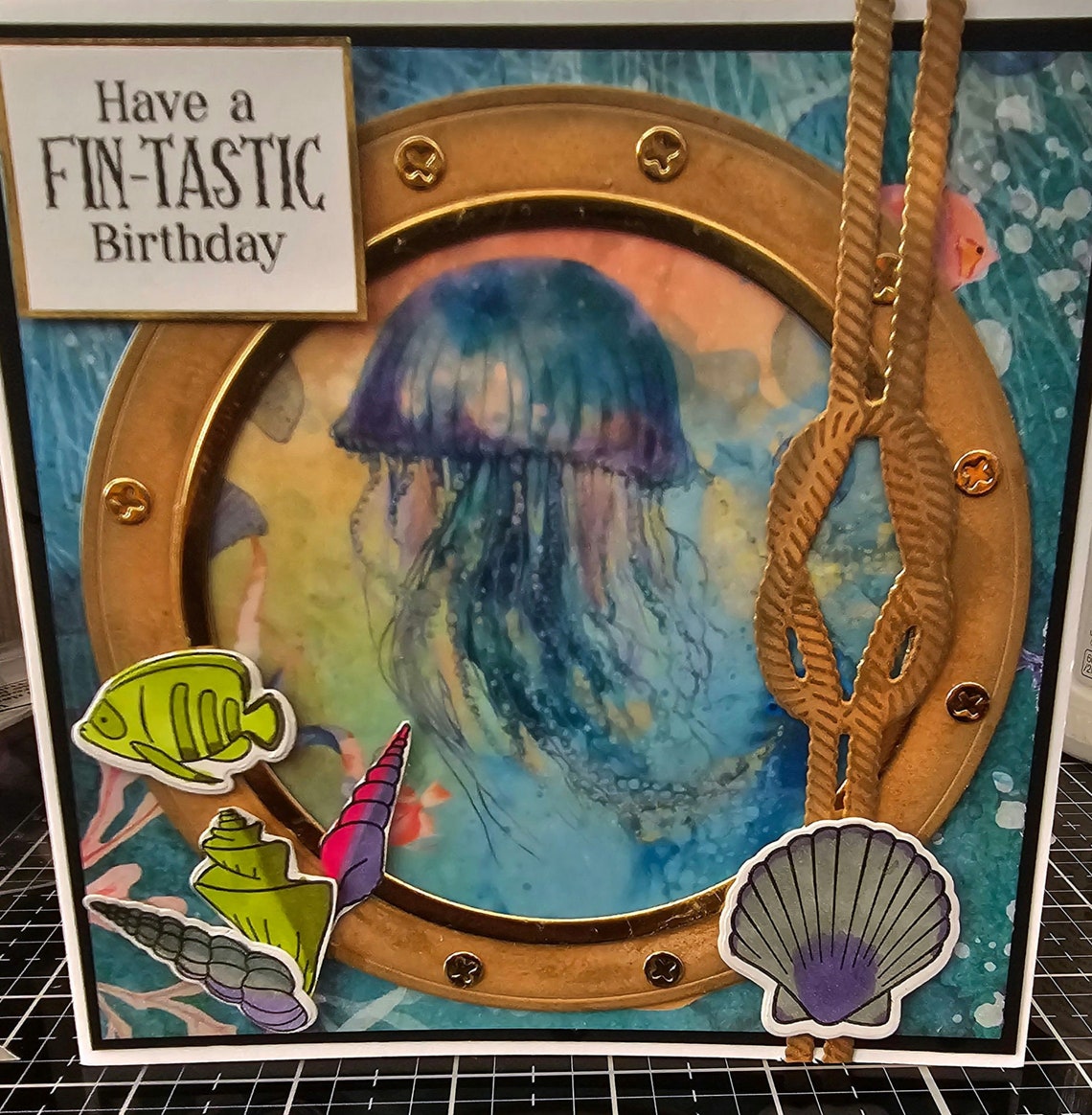 Handmade Porthole Ocean Theme Card - Etsy