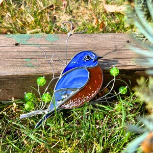 Bluebird Stained Glass Window Hangings, Mother in Law Gift, Front Door ...
