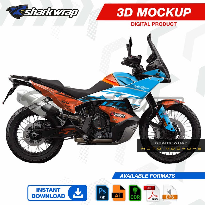 3D Mockup for KTM 790 890 ADVENTURE 2023 2024 Motorcycle Mockup and ...