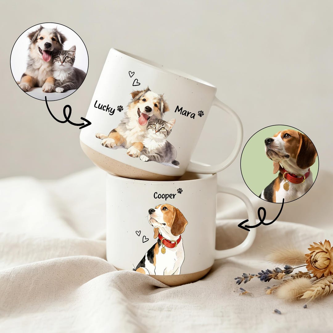 Custom Pet Mug Using Pet Photo + Name,custom Dog Mug Dog,coffee Cup ...