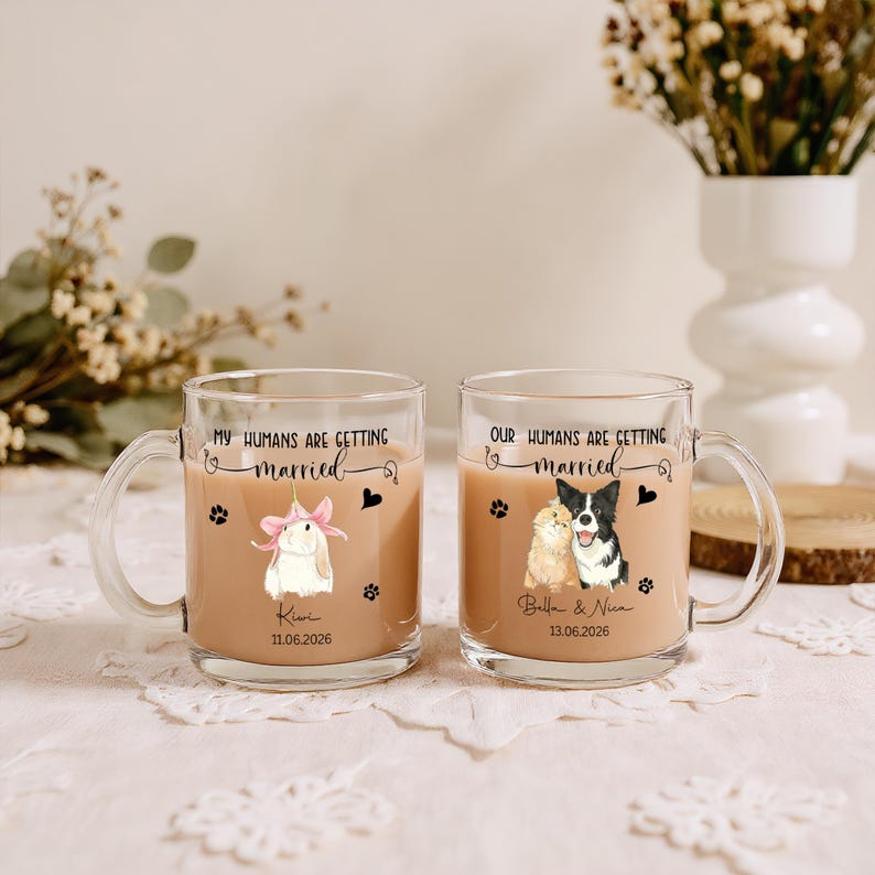 My Humans Are Getting Married Mug, Custom Pet Engagement Mug, Dog ...