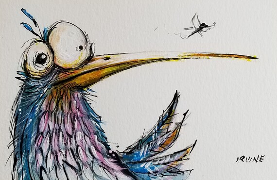 Wacky Bird signed Print 11 X 17 - Etsy