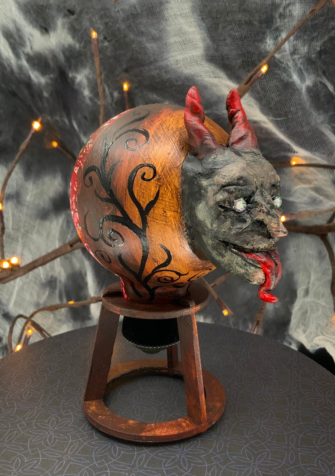 Hand Painted and Sculpted Krampus Art Object2 - Etsy