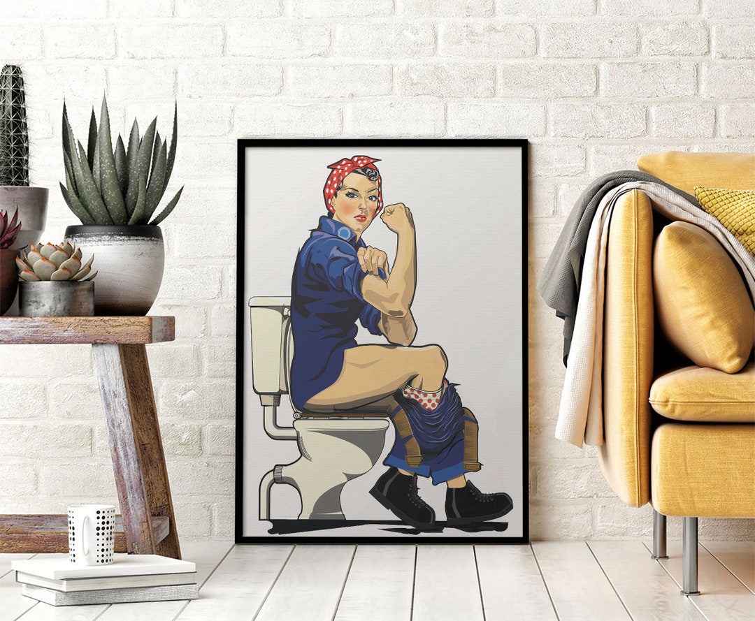 Rosie The Riveter Toilet Poster We Can Do It Poster Or Etsy