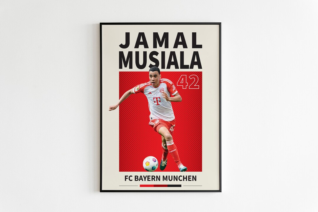 Jamal Musiala Poster, Bayern Munchen Poster, Bayern Munich Poster ...