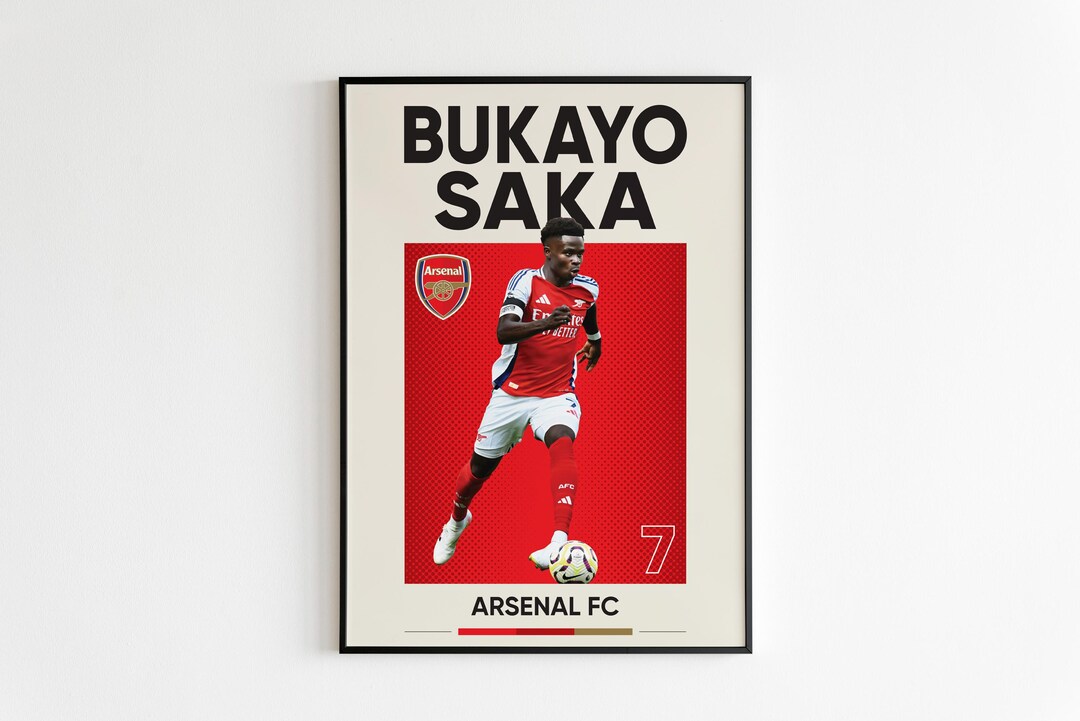 Pôster Bukayo Saka, pôster Bukayo Saka Arsenal, pôster Saka Arsenal Fc ...