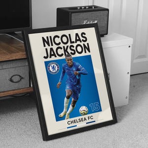 Chelsea FC Poster Bundle Set of 4, Palmer, Caicedo, Madueke, Jackson ...