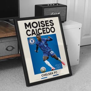 Chelsea FC Poster Bundle Set of 4, Palmer, Caicedo, Madueke, Jackson ...