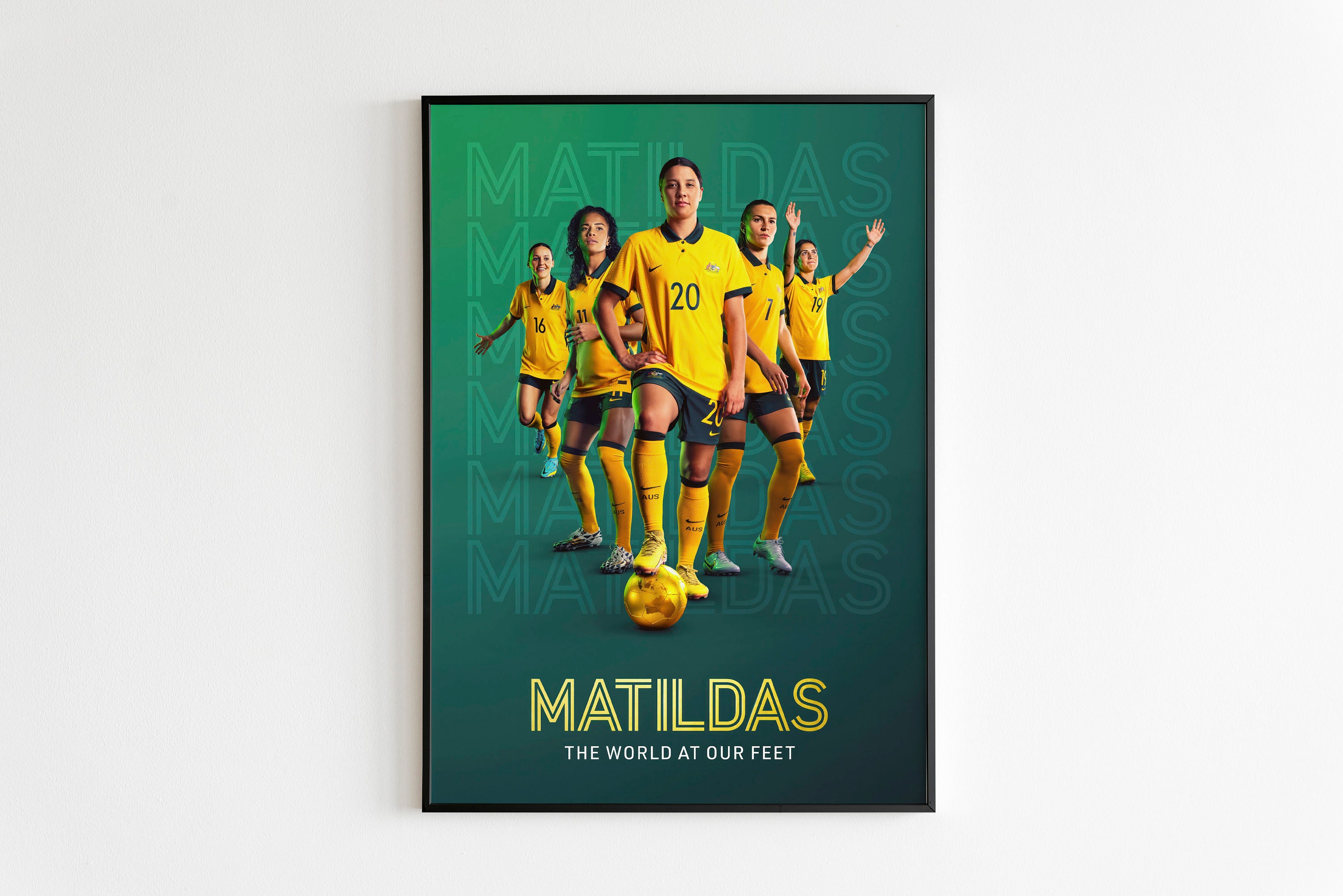 Matildas the World at Our Feet Poster, Matildas Poster, Australia Women ...