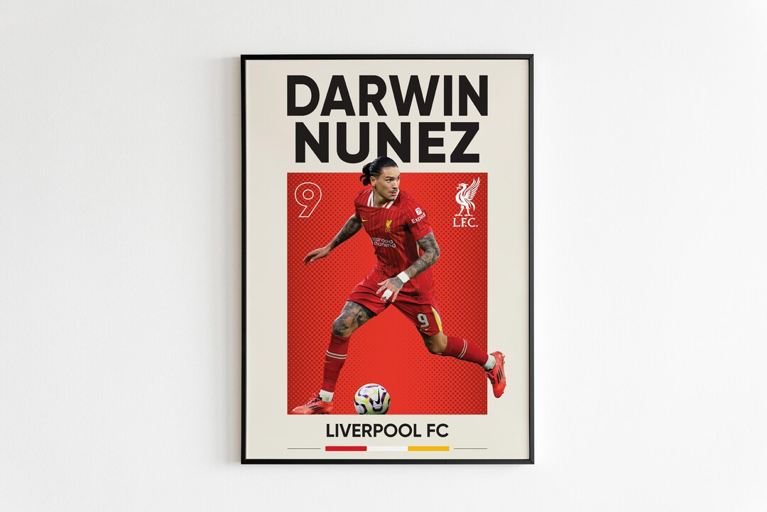 Darwin Nunez Poster, Nunez Liverpool Poster, Liverpool FC Poster ...