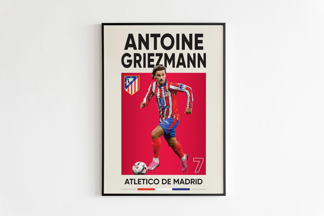 Antoine Griezmann Poster, Atletico Madrid Poster, Griezmann Atletico ...